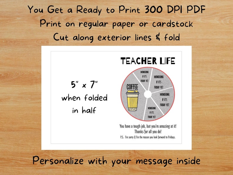 Funny Teacher Appreciation Card Printable Teacher Thank You Sarcastic ...