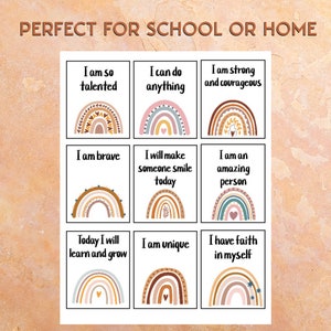 Lunchbox Notes for Kids Printable Daily Positive Affirmations ...