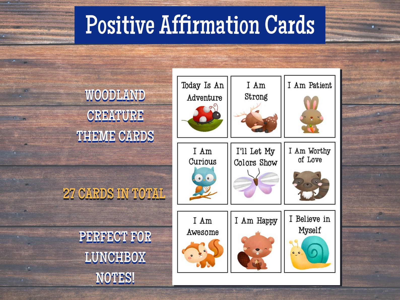 Lunchbox Notes for Kids Printable Daily Positive Affirmations ...