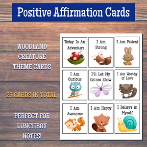 Lunchbox Notes for Kids Printable Daily Positive Affirmations ...