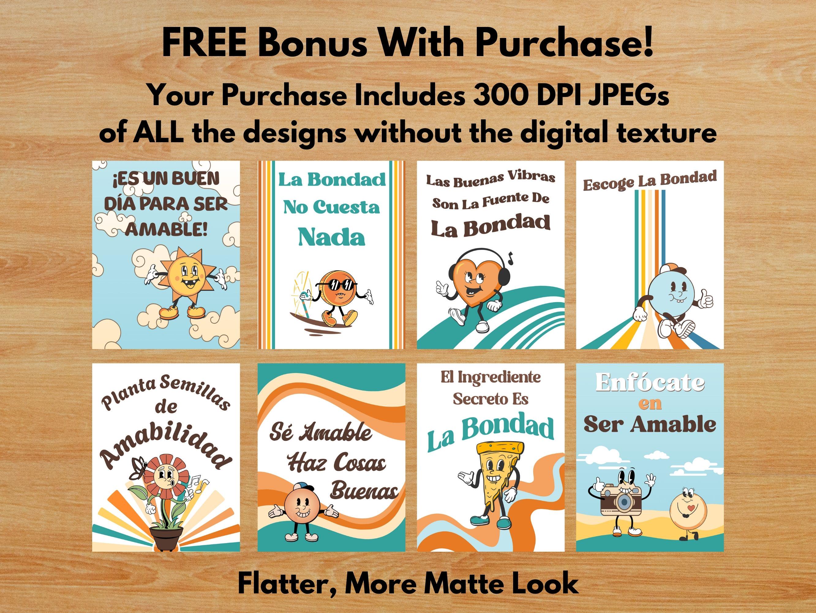 Spanish Kindness Poster Retro Spanish Classroom Motivational Decor ...