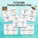 Coloring Affirmation Cards Printable Dinosaur Coloring Pages for Kids ...