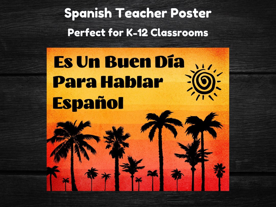 Spanish Teacher Poster Printable Spanish Classroom Decor High School ...