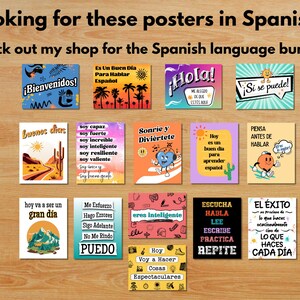 ESL Classroom Posters Printable Spanish Teacher High School Decor ...