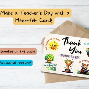 Daycare Appreciation Card, Preschool Teacher Thank You Card, Printable ...