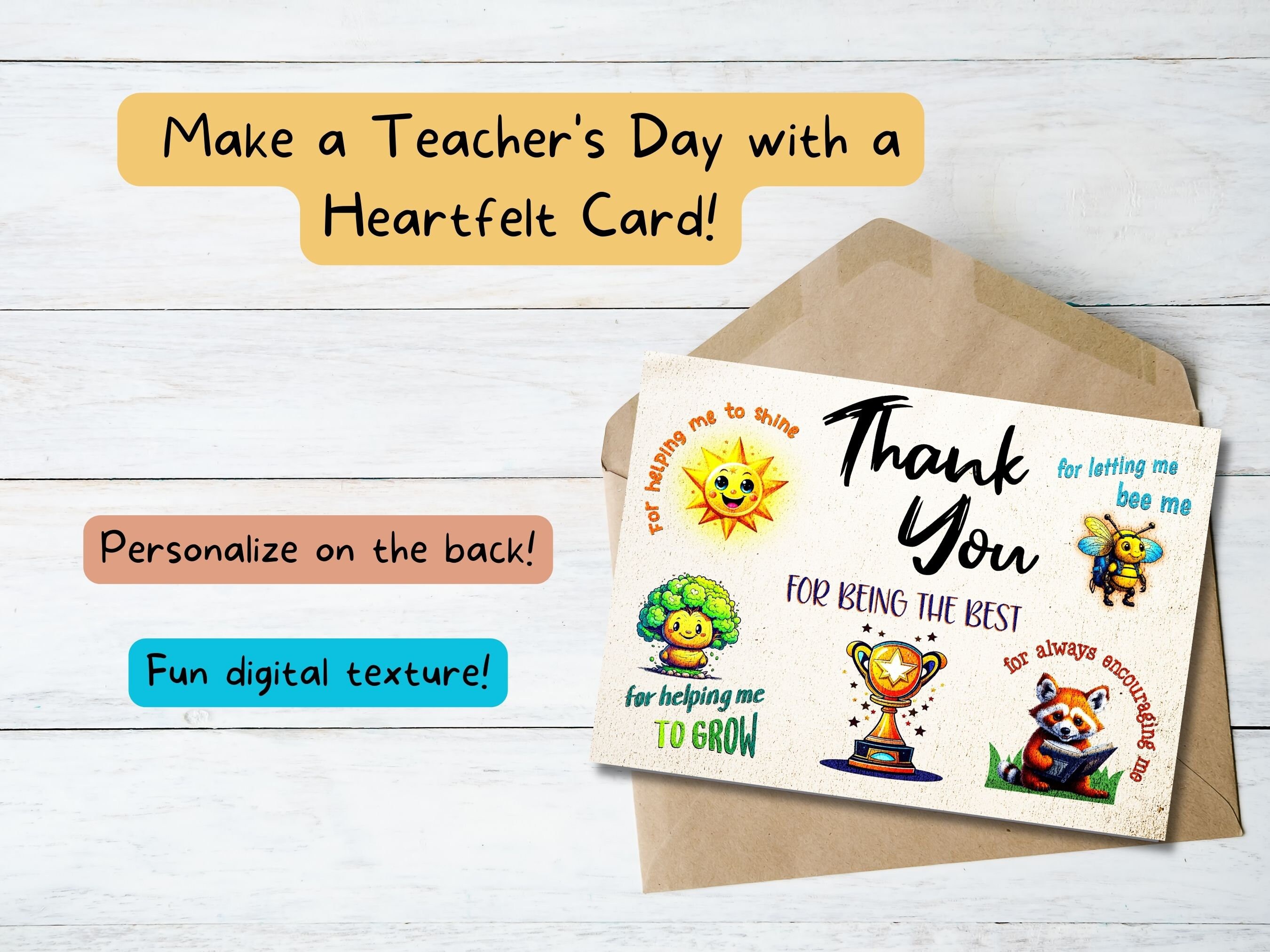 Daycare Appreciation Card, Preschool Teacher Thank You Card, Printable ...