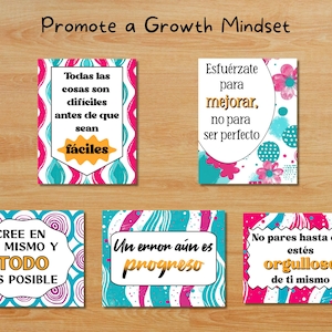 Spanish Growth Mindset Poster Printable Spanish Class Motivational ...