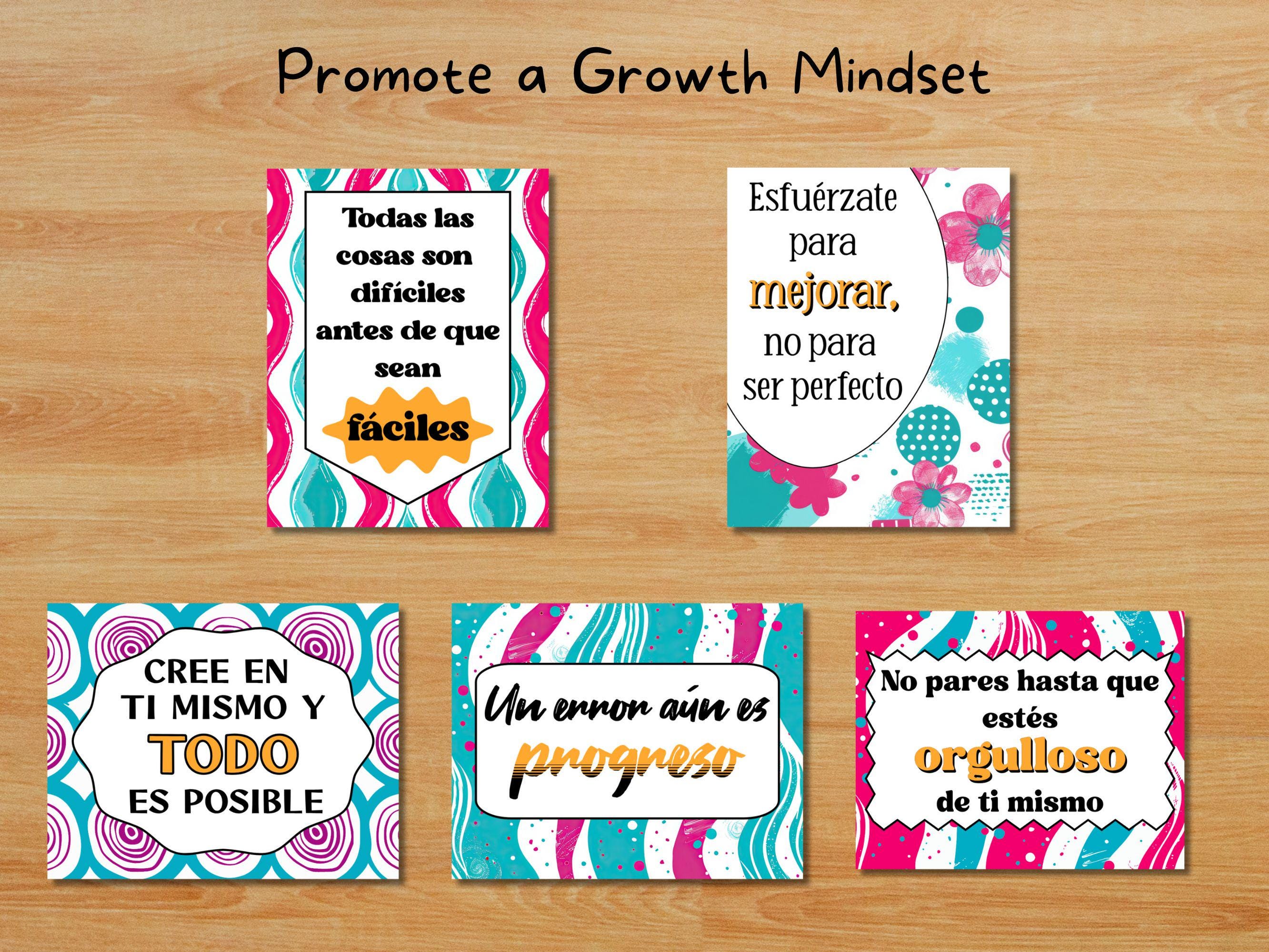 Spanish Growth Mindset Poster Printable Spanish Class Motivational ...