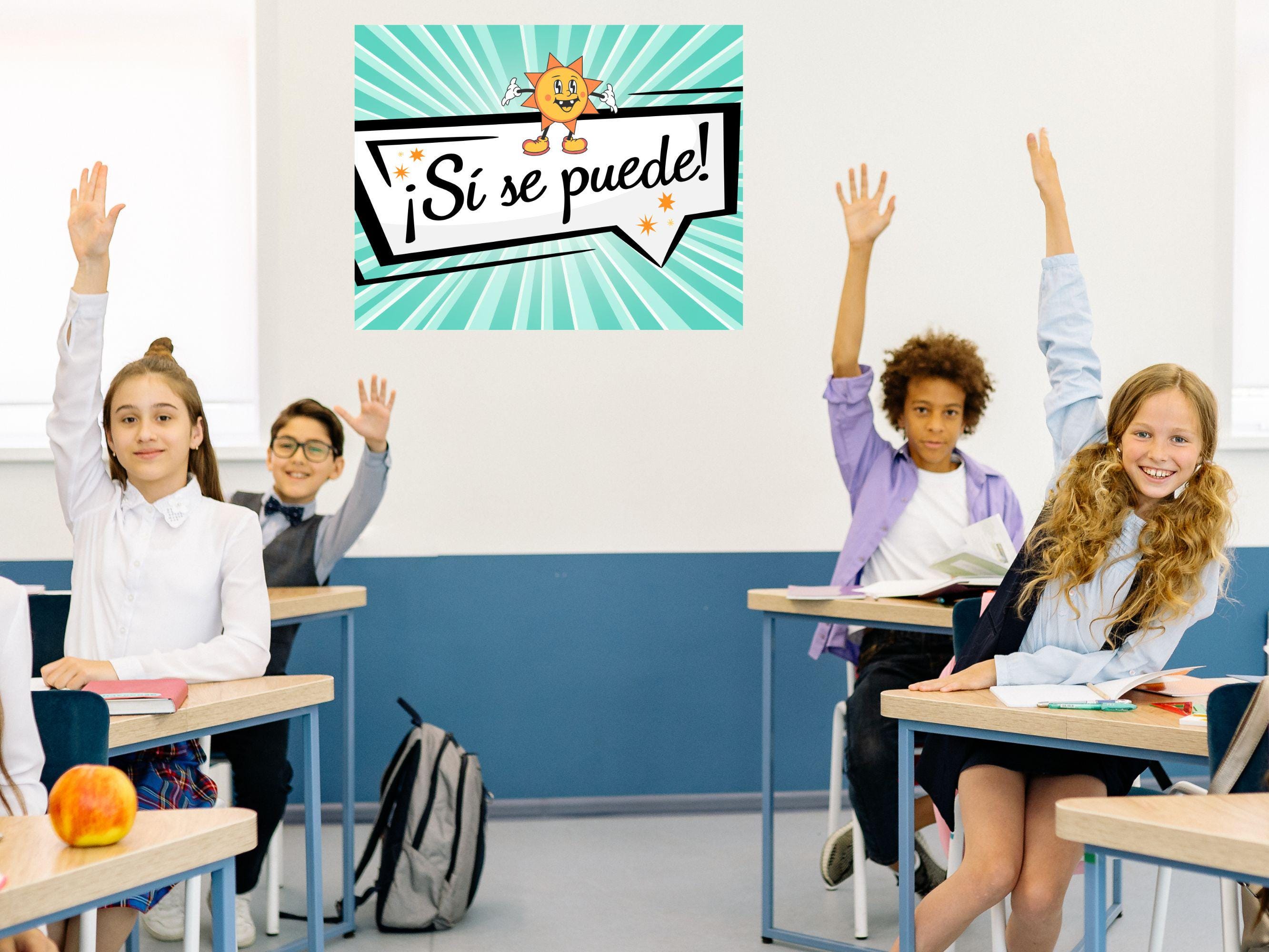 Retro Spanish Growth Mindset Poster Si Se Puede Spanish Class ...