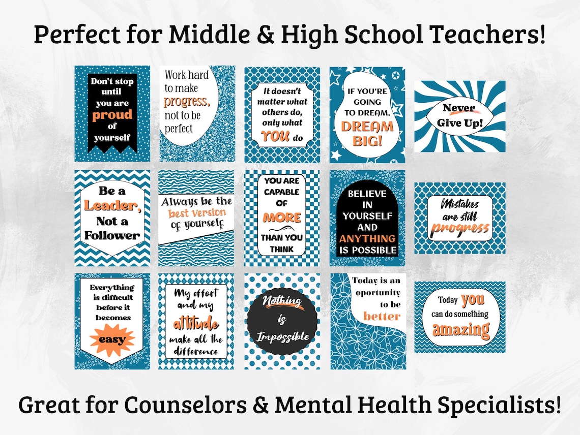 High School Growth Mindset Poster Printable Classroom Decor Middle ...