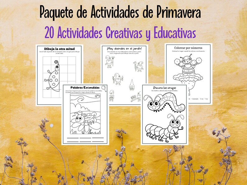 Actividades Imprimibles Para Niños Página de Colorear Paquete ...