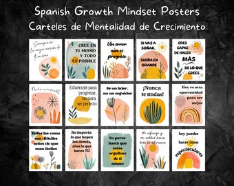 Spanish Growth Mindset Poster Spanish Class Motivational Decor School ...