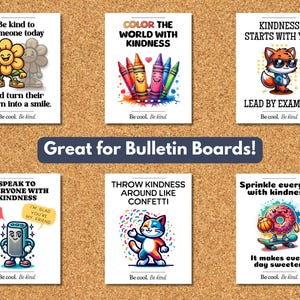 Kindness Classroom Posters Printable Growth Mindset Decor Middle School ...