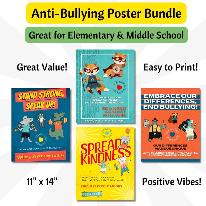 Anti Bullying Posters - Etsy Canada