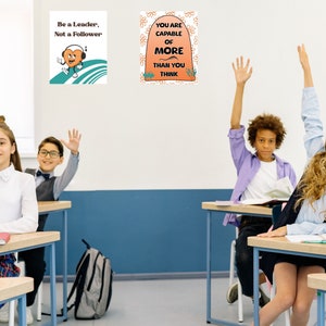 Retro Growth Mindset Poster Groovy Motivational Classroom Decor Retro ...