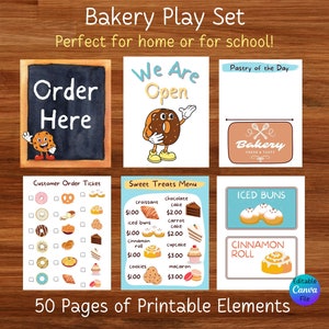 Dramatic Play Bakery Printable, Pretend Play Printables Preschool ...