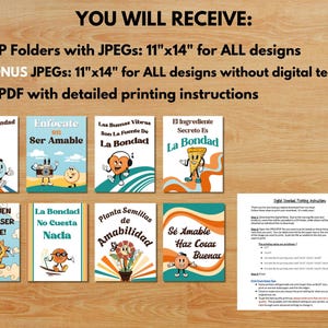 Spanish Kindness Poster Retro Spanish Classroom Motivational Decor ...