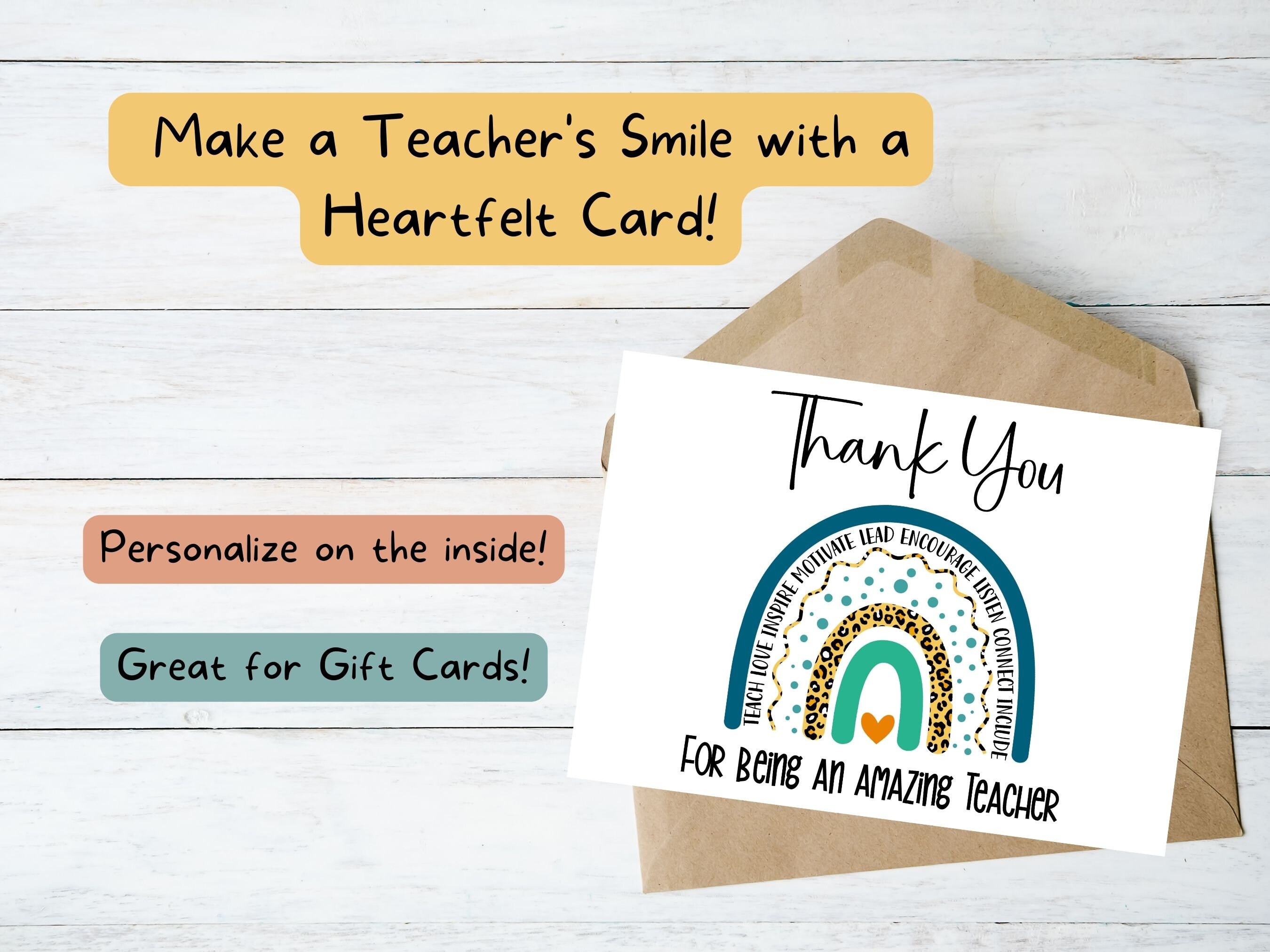Teacher Appreciation Week Card Printable, Thank You Card Teacher ...