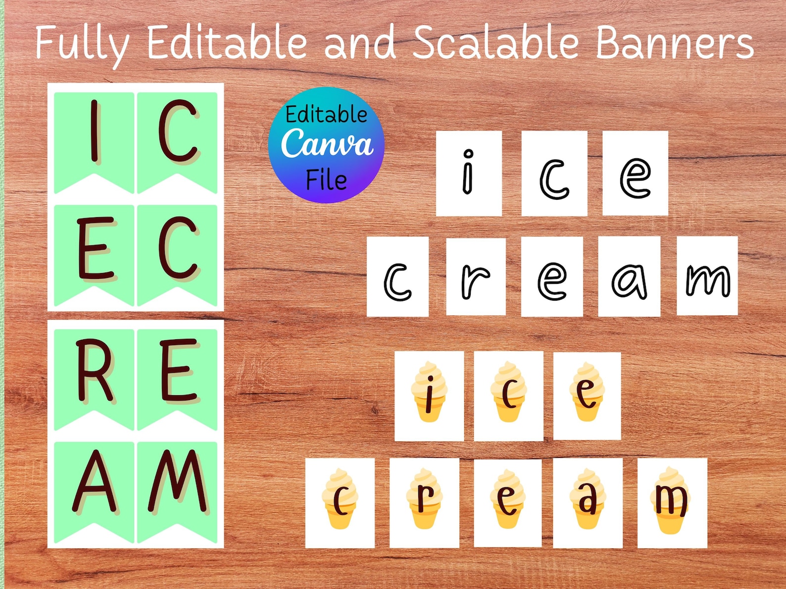 Dramatic Play Ice Cream Shop Printable, Pretend Play Printables ...