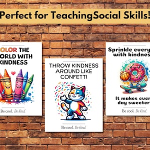 Kindness Classroom Posters Printable Growth Mindset Decor Middle School ...