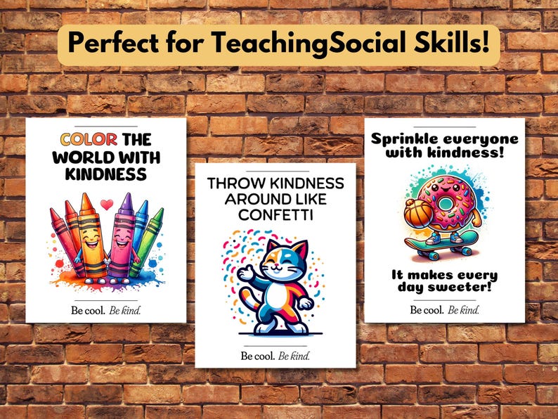 Kindness Classroom Posters Printable Growth Mindset Decor Middle School ...