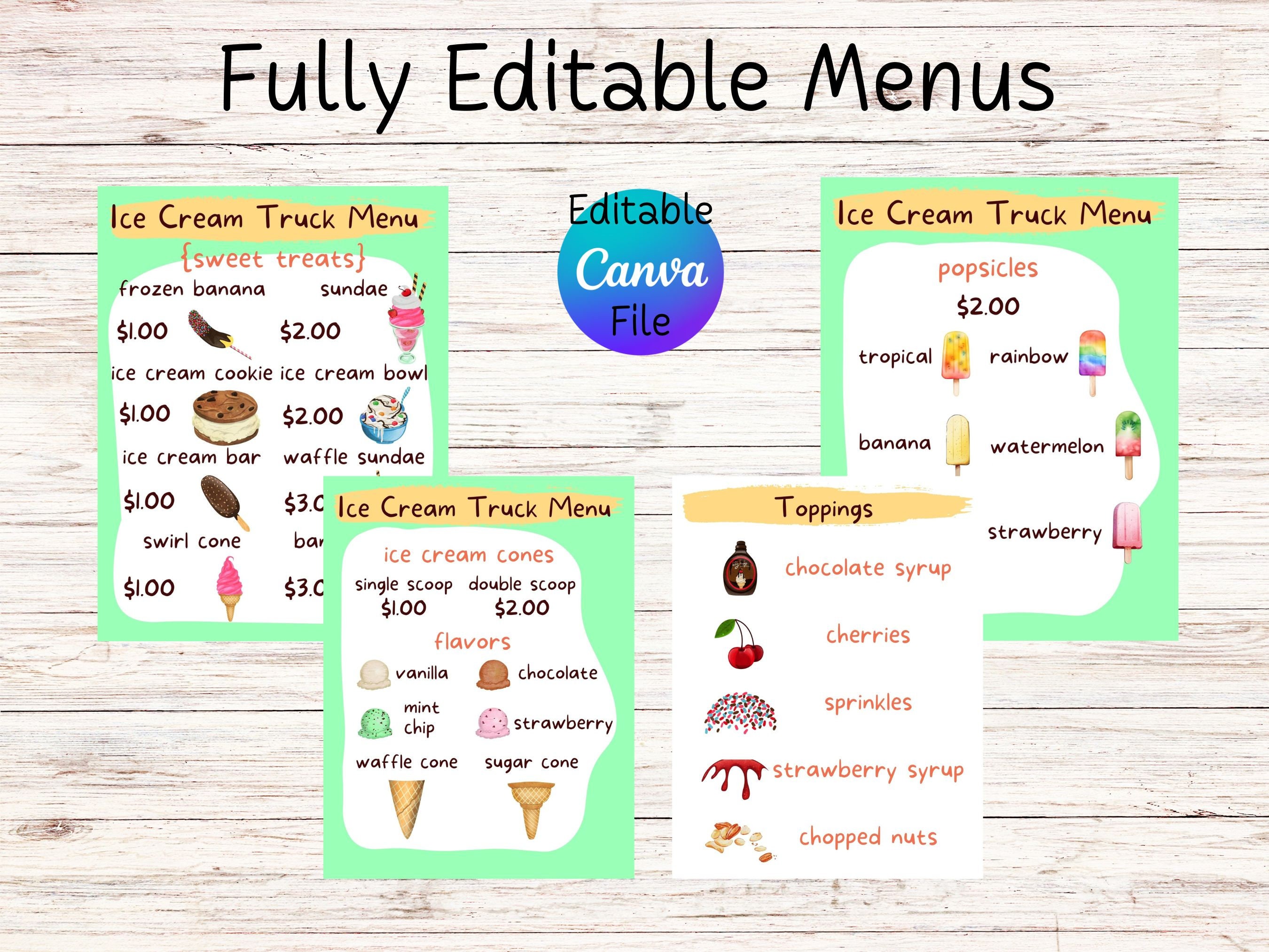 Dramatic Play Ice Cream Shop Printable, Pretend Play Printables ...