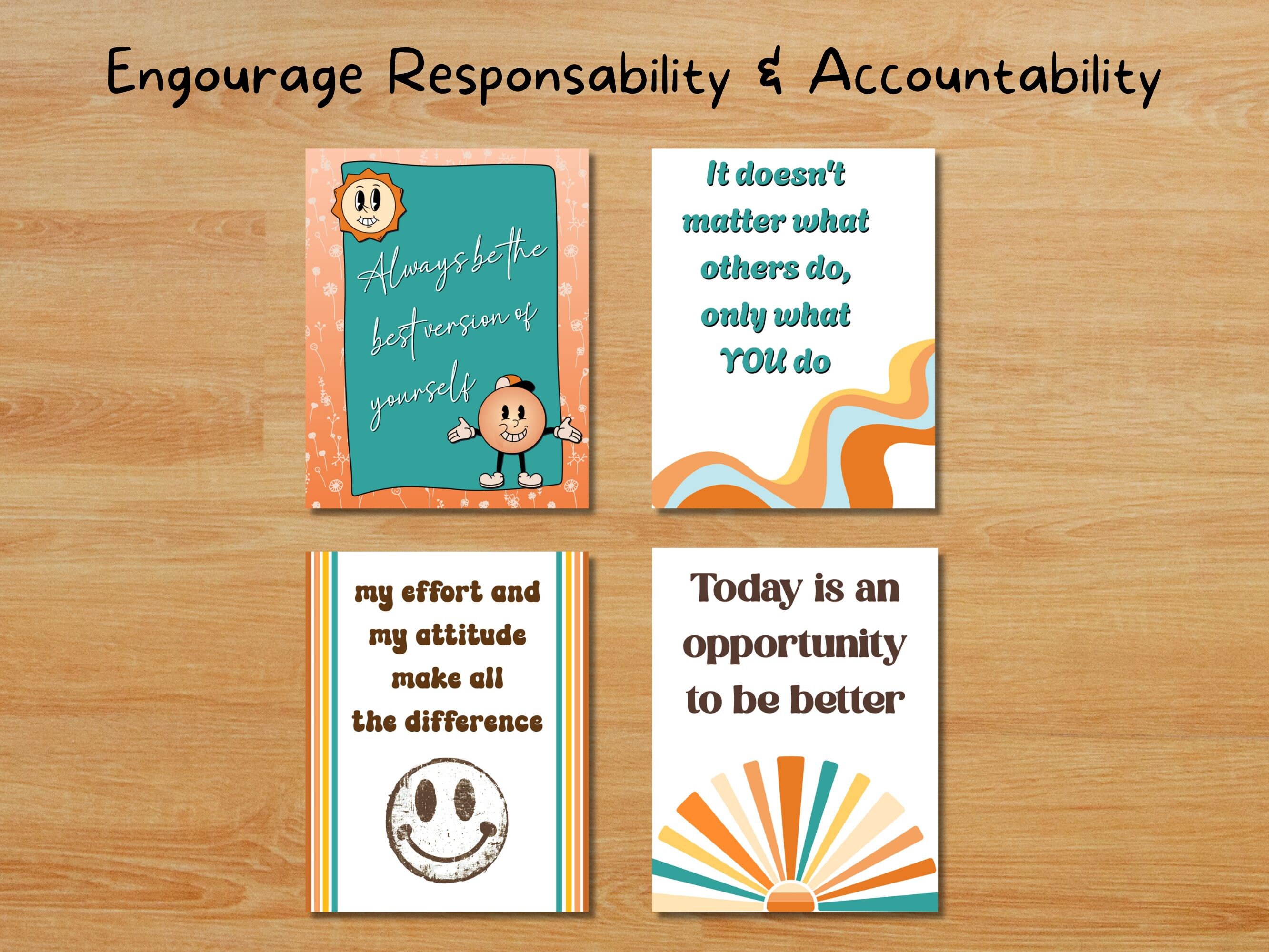 Retro Growth Mindset Poster Groovy Motivational Classroom Decor Retro ...