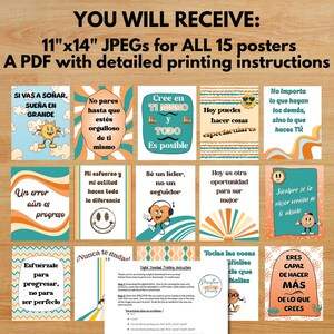 Retro Spanish Growth Mindset Poster Spanish Class Retro Motivational ...