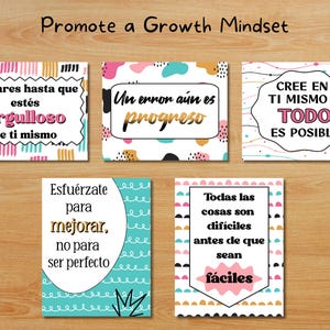 Spanish Growth Mindset Poster Spanish Class Motivational Decor School ...