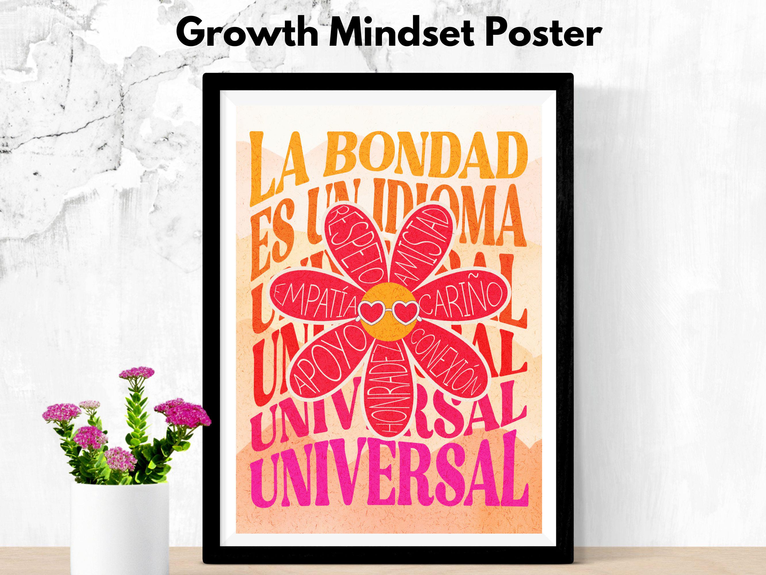 Retro Spanish Growth Mindset Poster Printable Spanish Class Decor ...