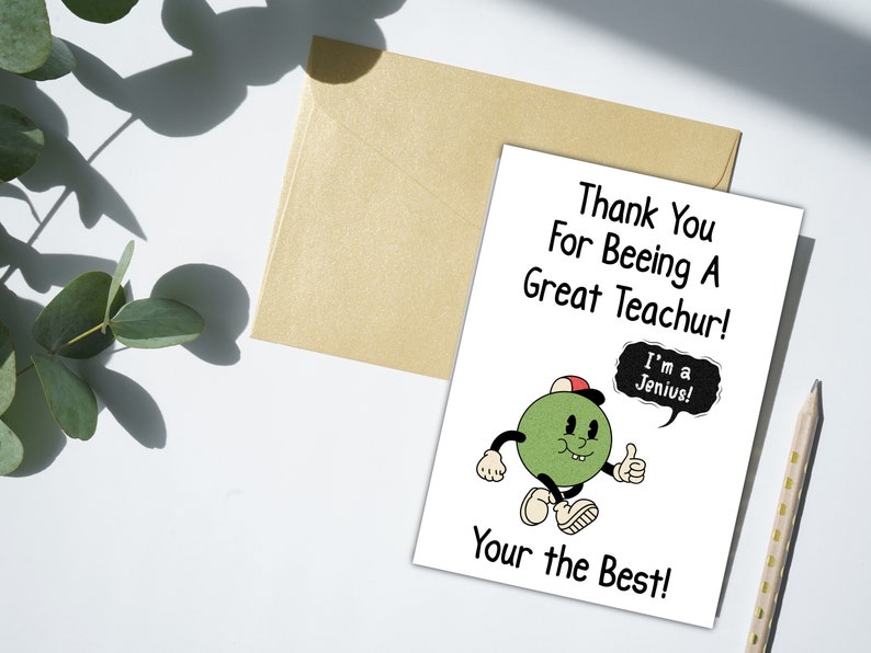Funny Teacher Appreciation Card Printable Teacher Thank You - Etsy