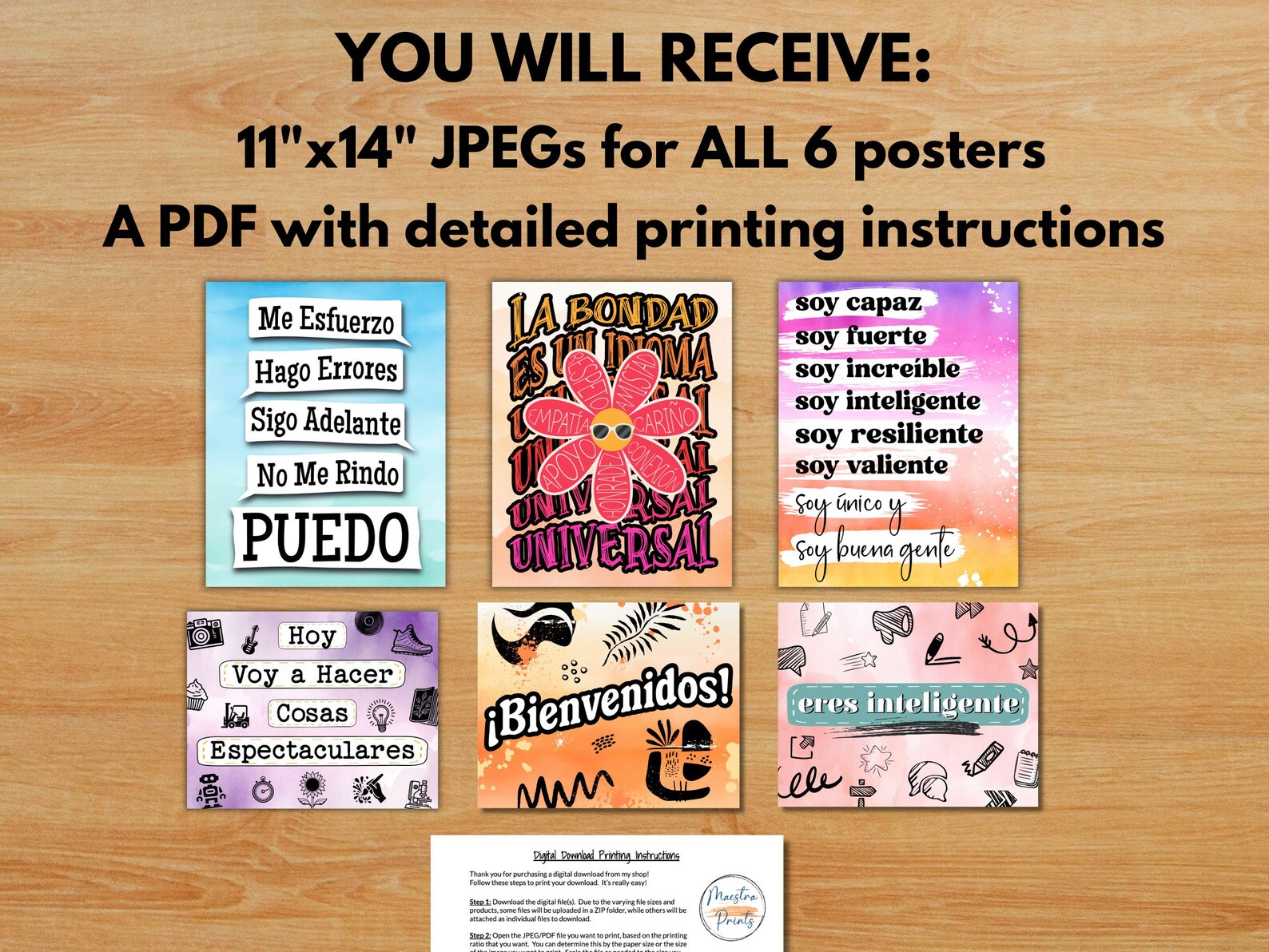 Spanish Classroom Poster Bundle Printable Spanish Class Decor High ...