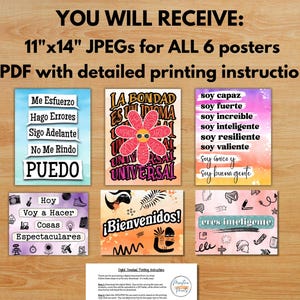 Spanish Classroom Poster Bundle Printable Spanish Class Decor High ...