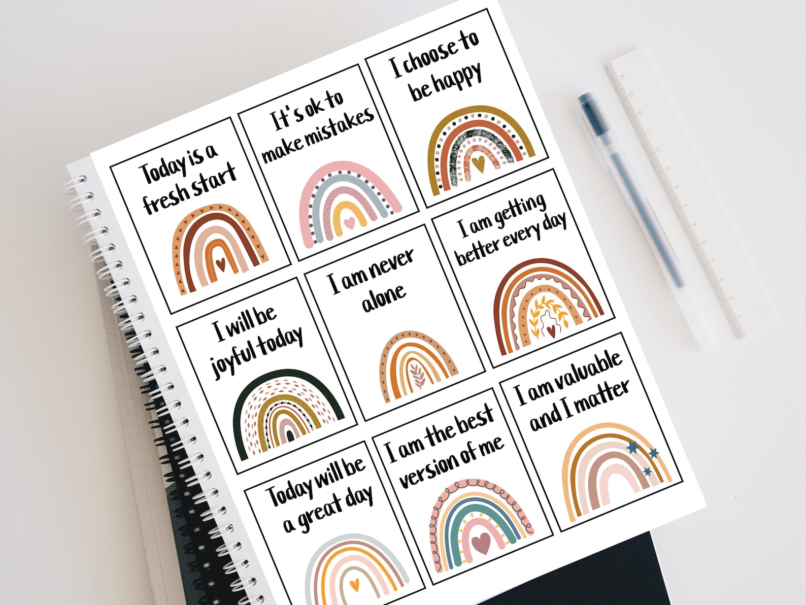 Lunchbox Notes for Kids Printable Daily Positive Affirmations ...