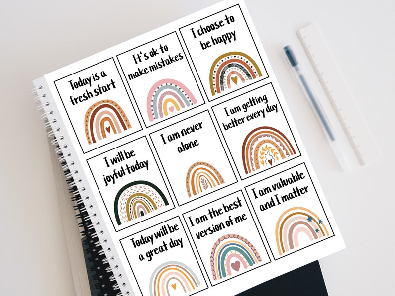 Lunchbox Notes for Kids Printable Daily Positive Affirmations ...