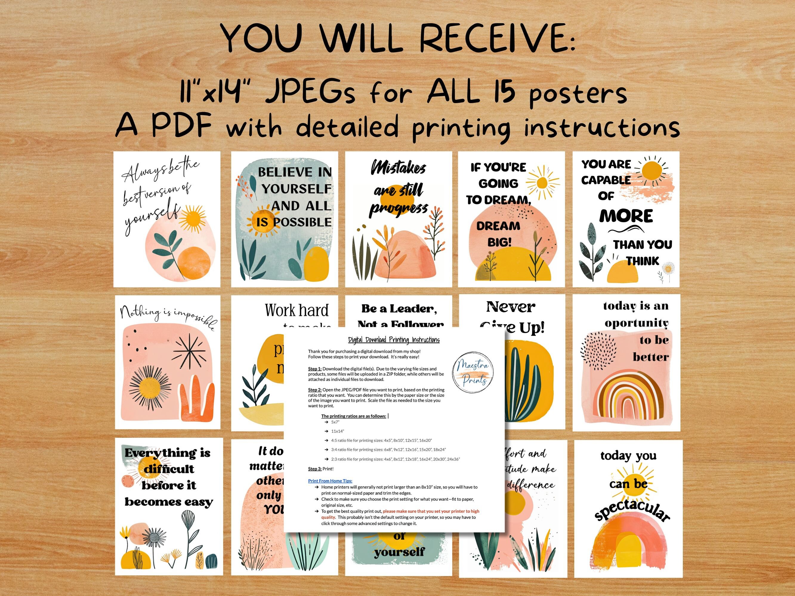 High School Boho Growth Mindset Poster Classroom Motivational Decor ...