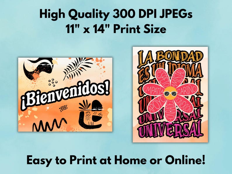 Spanish Classroom Poster Bundle Printable Spanish Class Decor High ...