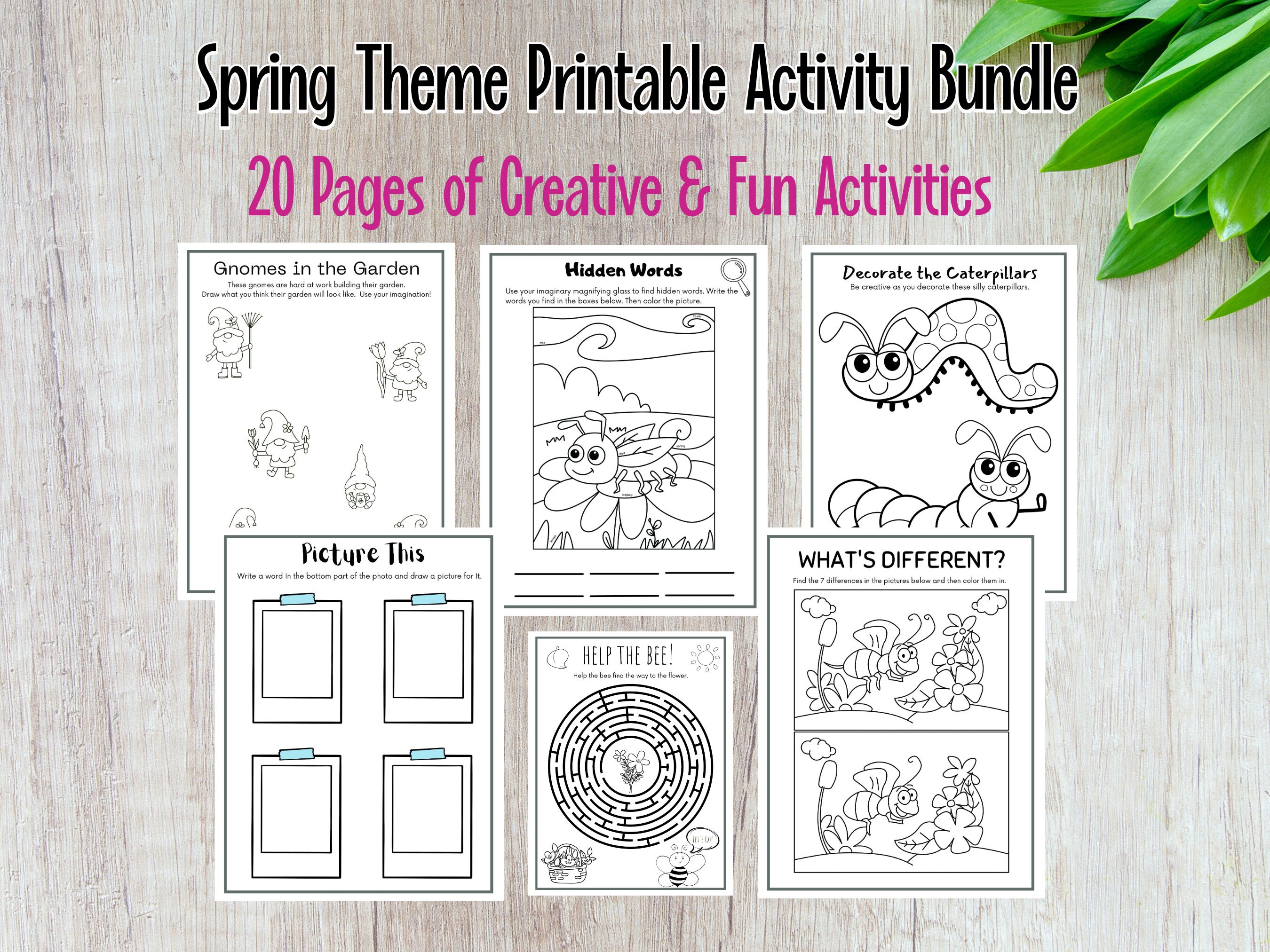 Kids Activity Sheets Spring, Printable Coloring Pages, Preschool ...
