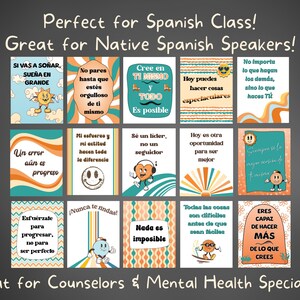 Retro Spanish Growth Mindset Poster Spanish Class Retro Motivational ...