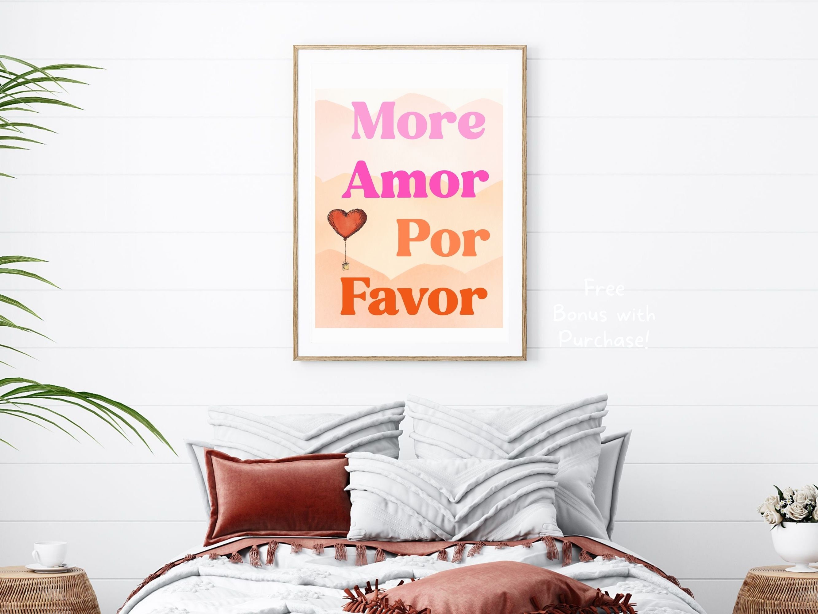 More Amor Por Favor Printable Poster, More Amor Print, Trendy Retro ...