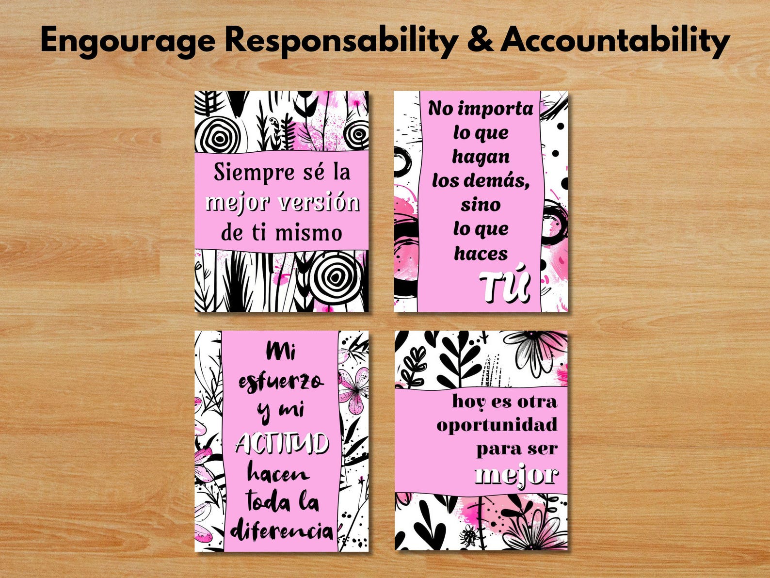 Boho Spanish Growth Mindset Poster Set: Motivational Decor for ...