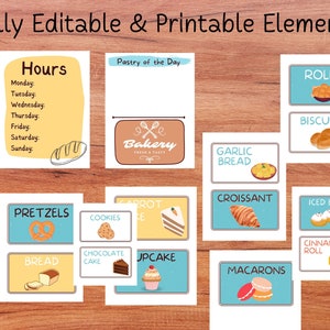 Dramatic Play Bakery Printable, Pretend Play Printables Preschool ...