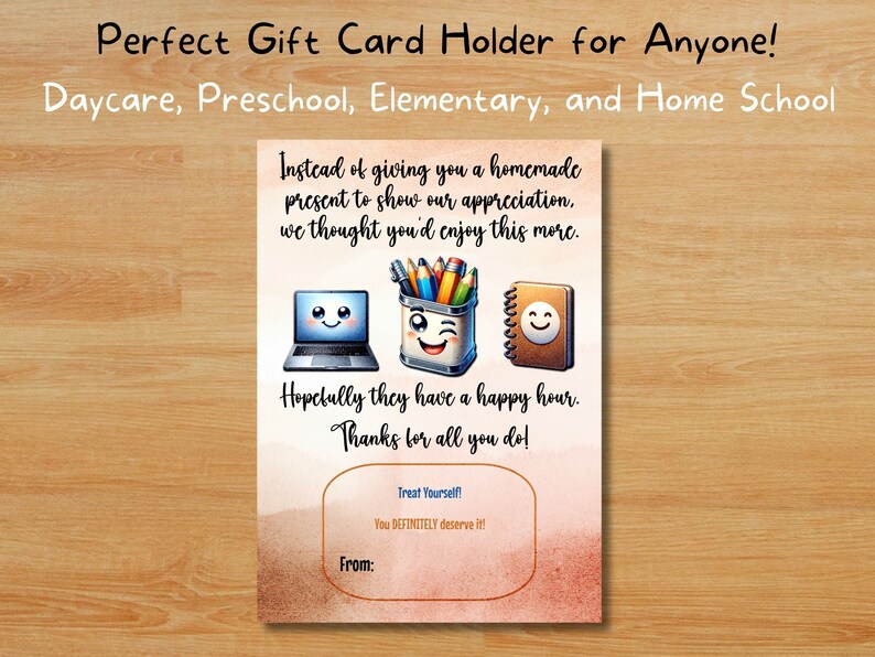 Sarcastic Teacher Card Printable Funny Teacher Thank You Sarcastic ...