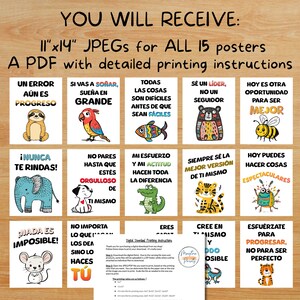 Spanish Growth Mindset Poster Spanish Class Motivational Decor School ...