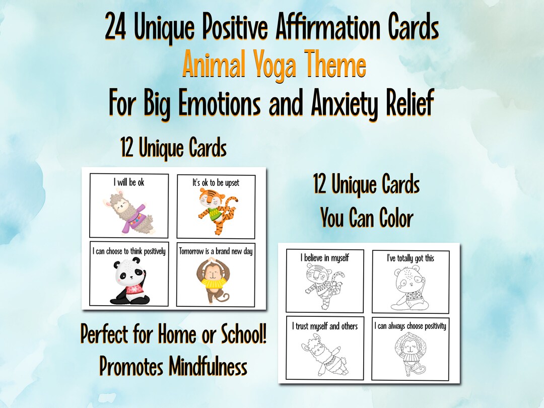 Emotional Regulation Printable Affirmation Cards Anxiety Relief for ...