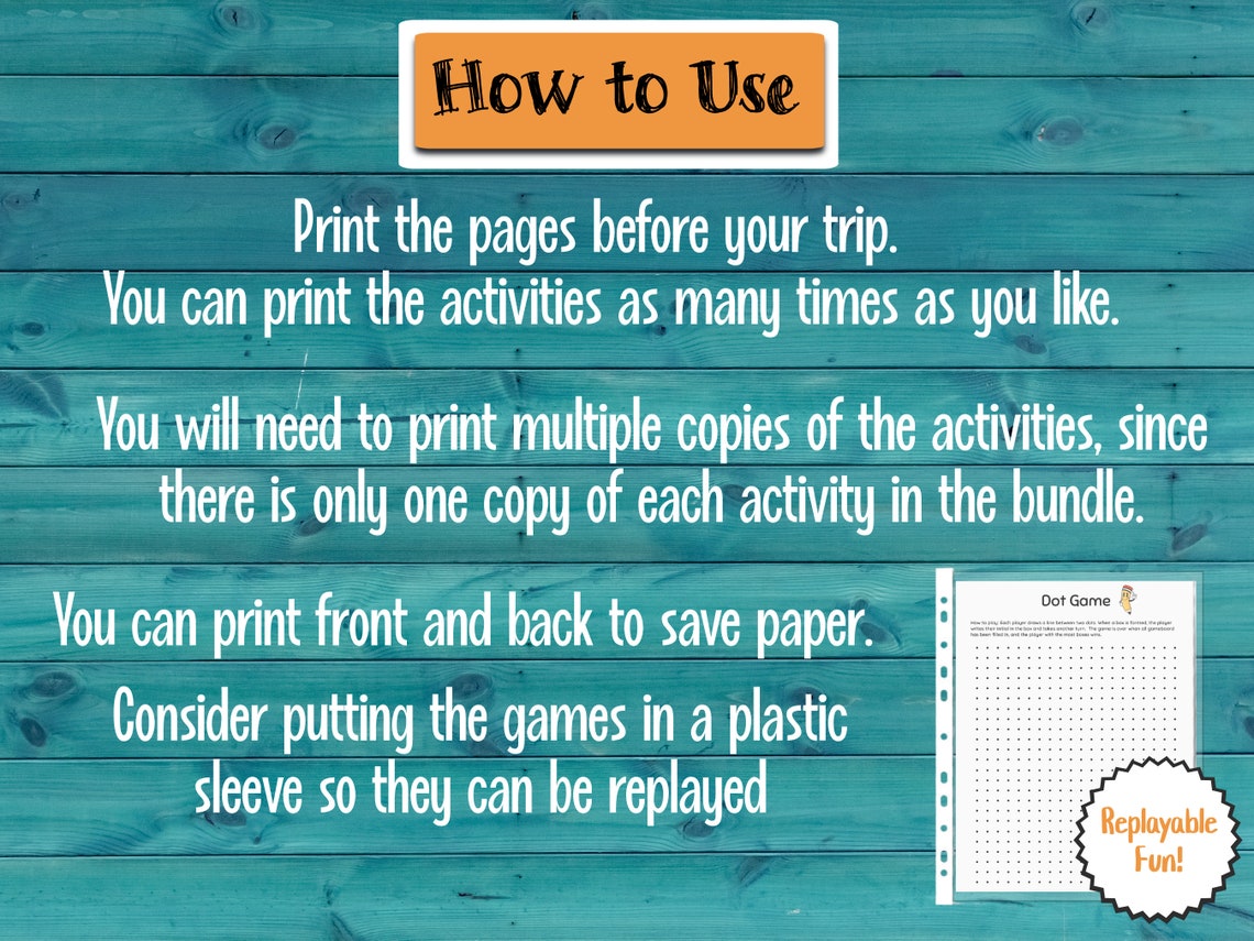 Road Trip Games Printable Travel Activity Pack, Road Trip Activity Book ...