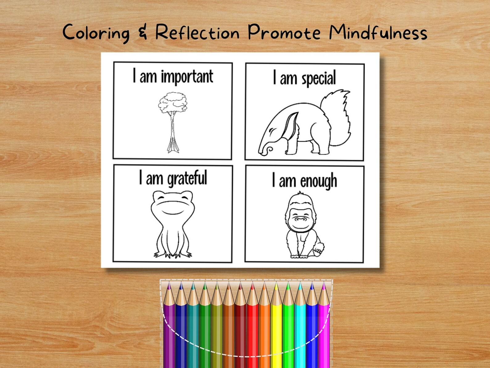 Lunchbox Notes for Kids: Printable Coloring Affirmation Cards Animal ...