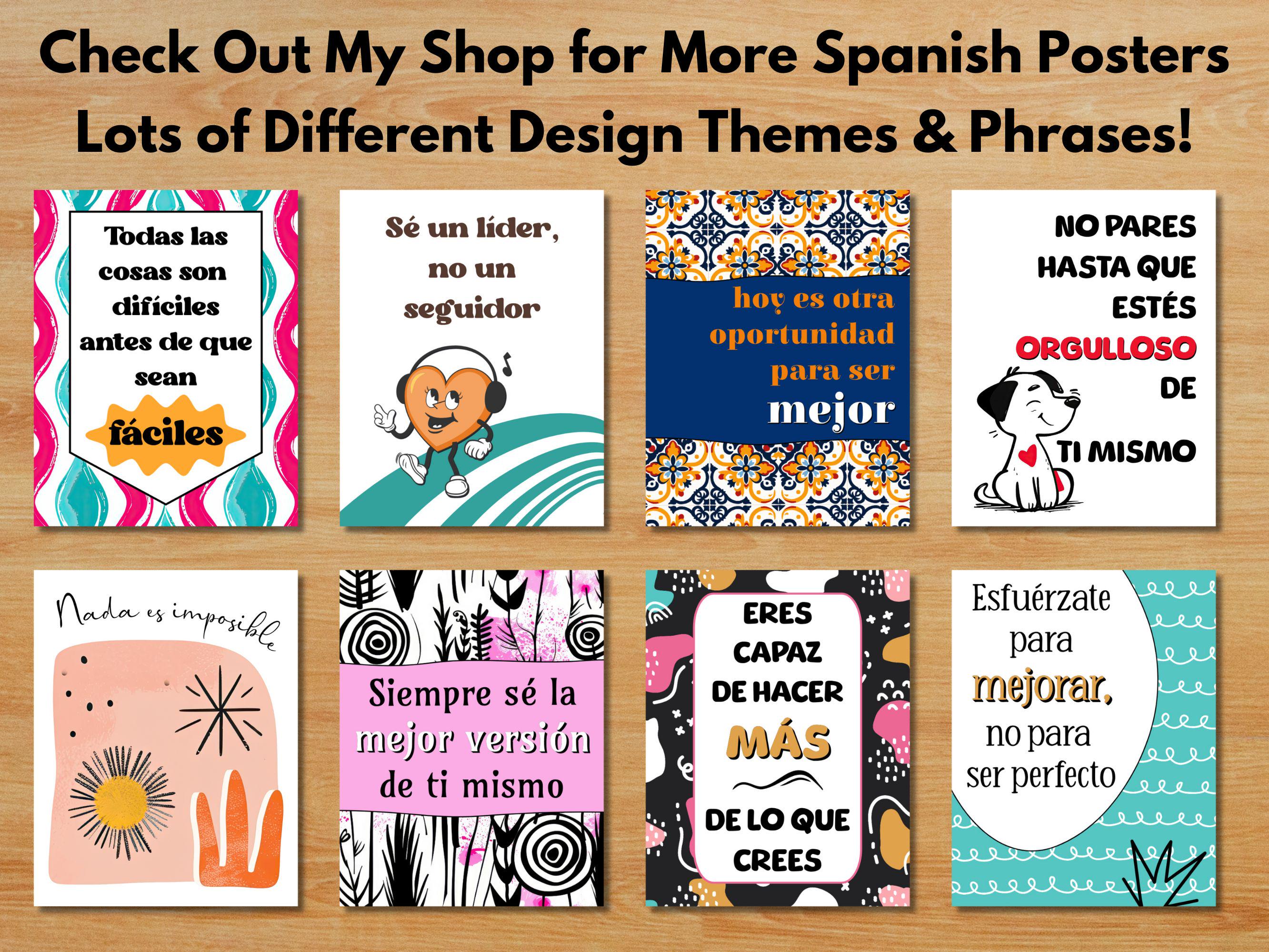 Retro Spanish Growth Mindset Poster Si Se Puede Spanish Class ...