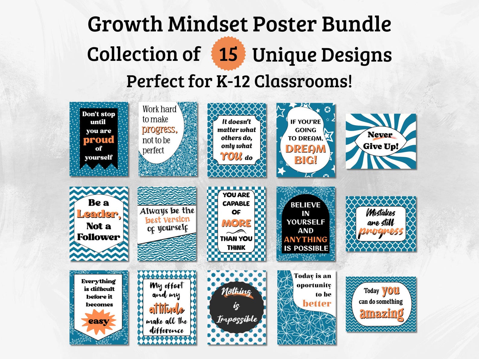 High School Growth Mindset Poster Printable Classroom Decor Middle ...