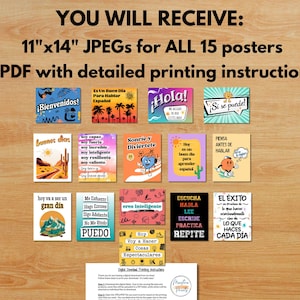 Spanish Classroom Posters Printable Spanish Teacher High School Decor ...